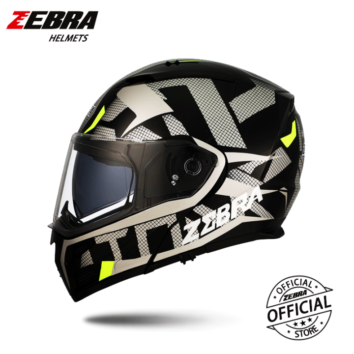 （free visor）Zebra YM-782 #3 Extreme Motorcycle full face Helmet dual ...
