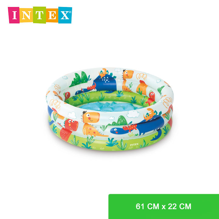 INTEX 57106 Dino buddies 3 ring baby pool | Lazada PH