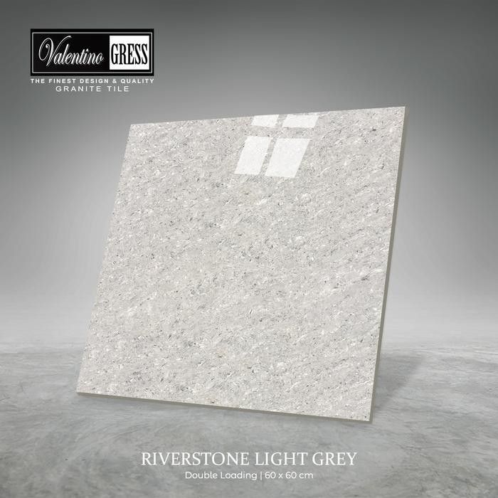 GRANITE VALENTINO GRESS 60X60 CM - RIVERSTONE LIGHT GREY | Lazada Indonesia
