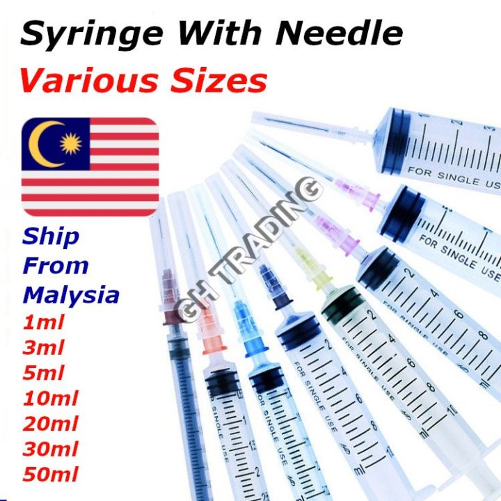 SYRINGE With Needle Sterilized Sterile Disposable Individual packing ...