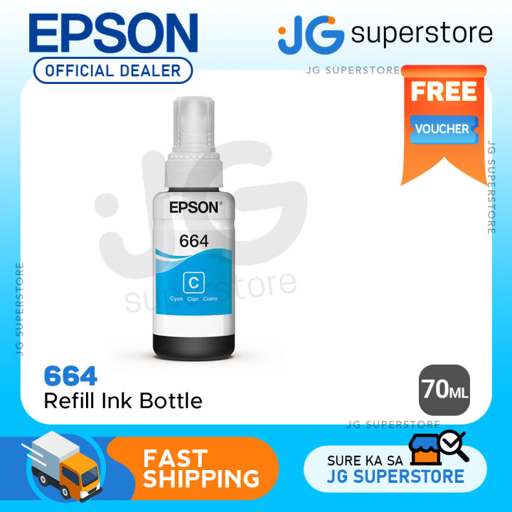 Epson 664 Ink Refill Bottle (70mL) for Printer EcoTank L100 / L200 ...