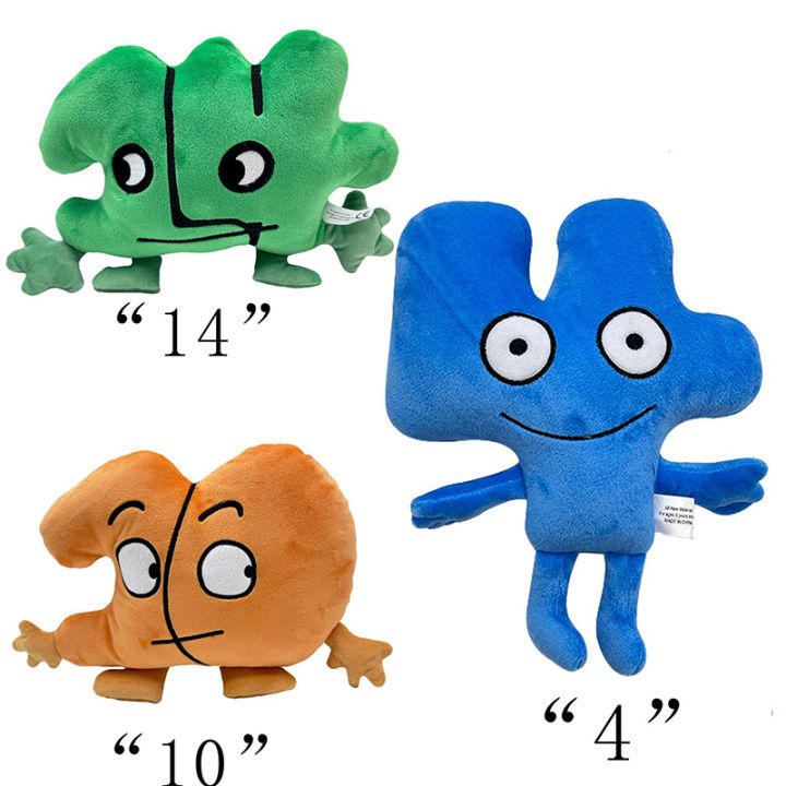 Bfdi Plushie ศึกสำหรับฝันเกาะตุ๊กตาหนานุ่มสี่สิบสี่ยัดสัตว์ใบไฟ Coiny ...