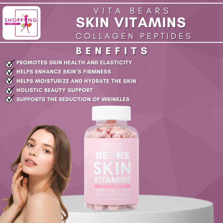 VITABEARS SKIN Chewable Gummy bears, original skin vitamins ...