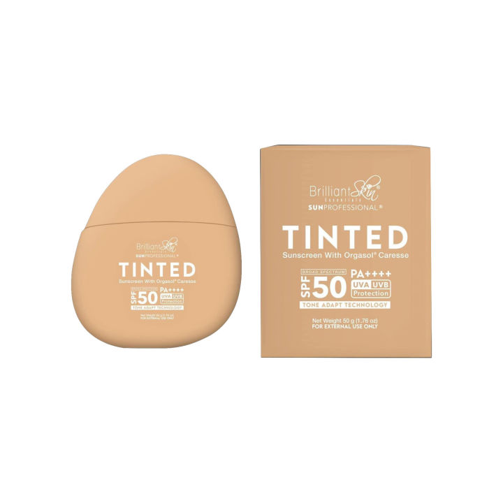 Sun Professional Tinted Sunscreen with Orgasol Caresse Spf50 50g ...