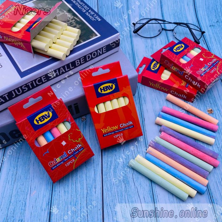 HBW Color Chalk 12pcs | Lazada PH