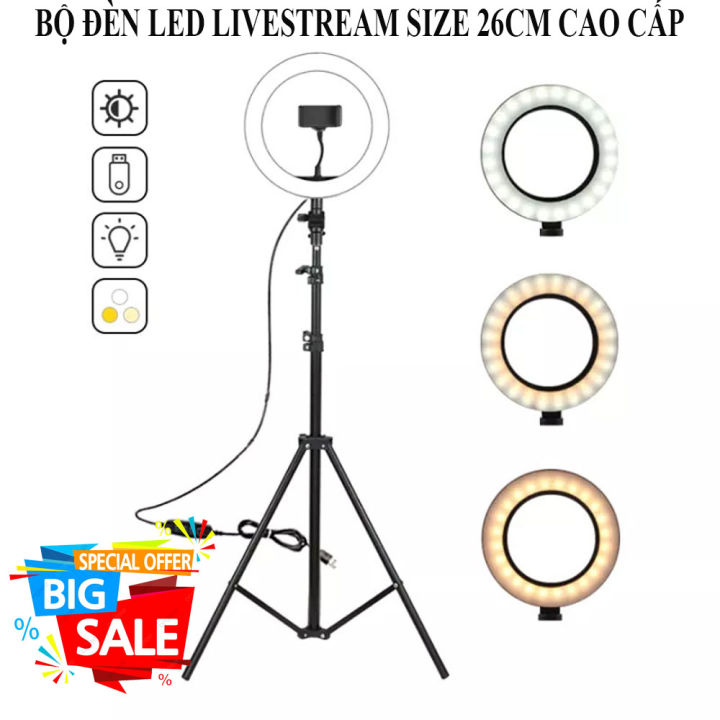 [ MẪU MỚI 2021 ] Đèn led ring live stream, chụp ảnh, makeup 26cm CN ...