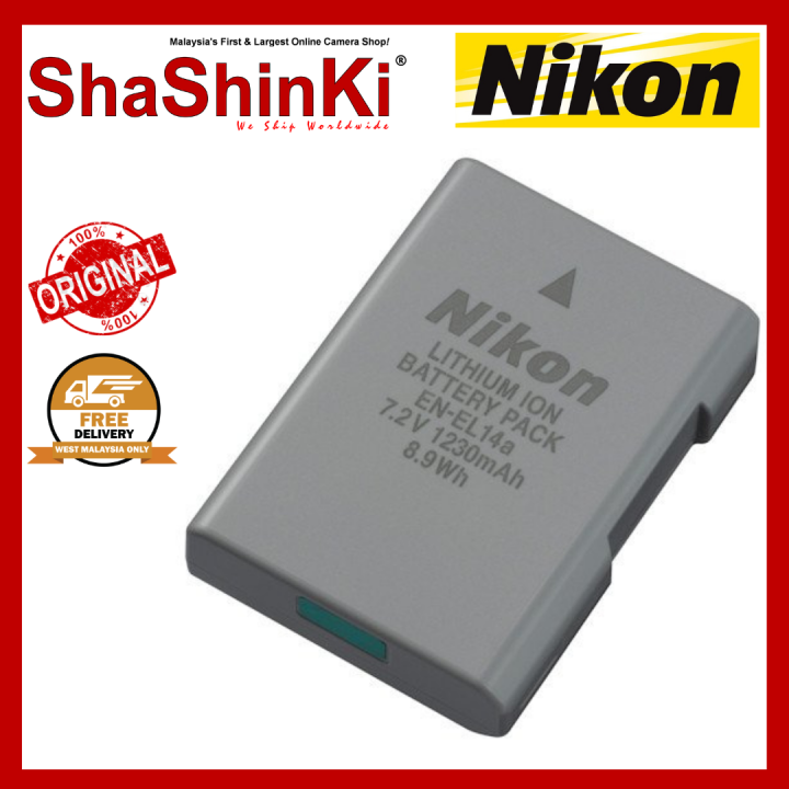 Nikon EN-EL14a Rechargeable Lithium-Ion Battery (7.2V, 1230mAh) for ... Nikon EN-EL14a Rechargeable Lithium-Ion Battery (7.2V, 1230mAh) for ...