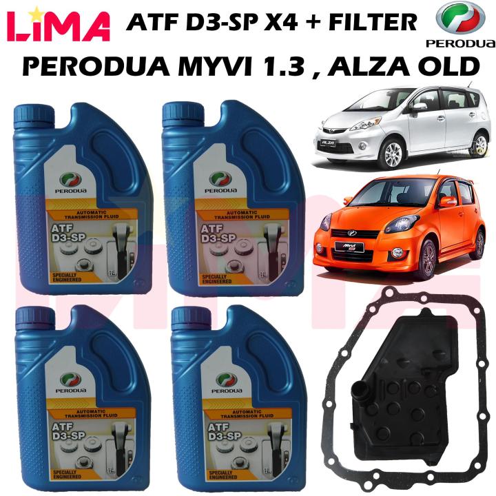 PERODUA MYVI 1.3 , ALZA OLD ATF SP-D3 AUTO TRANSMISSION OIL X4 + AUTO ...