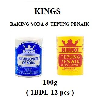 KINGS BAKING SODA & KING TEPUNG PENAIK 120G (1 PACK X 12 UNIT) | Lazada