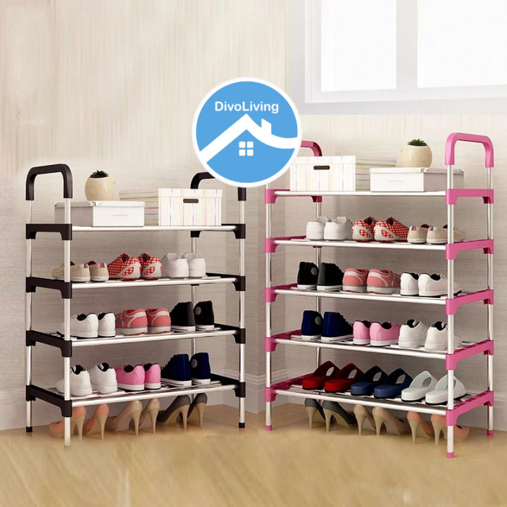 READY STOCK 4/5/6 Tier Shoe Rack Stainless Steel Multi Layer Anti Rust ...