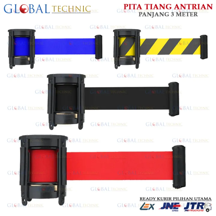 Queue Ribbon 3M Kepala Tiang Antrian / Pita Roll Tiang Antrian | Lazada ...