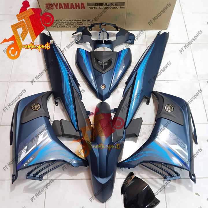 Yamaha Lc 135 V6 Cover Set Matt Blue HLY Original Siap Sticker Limited ...