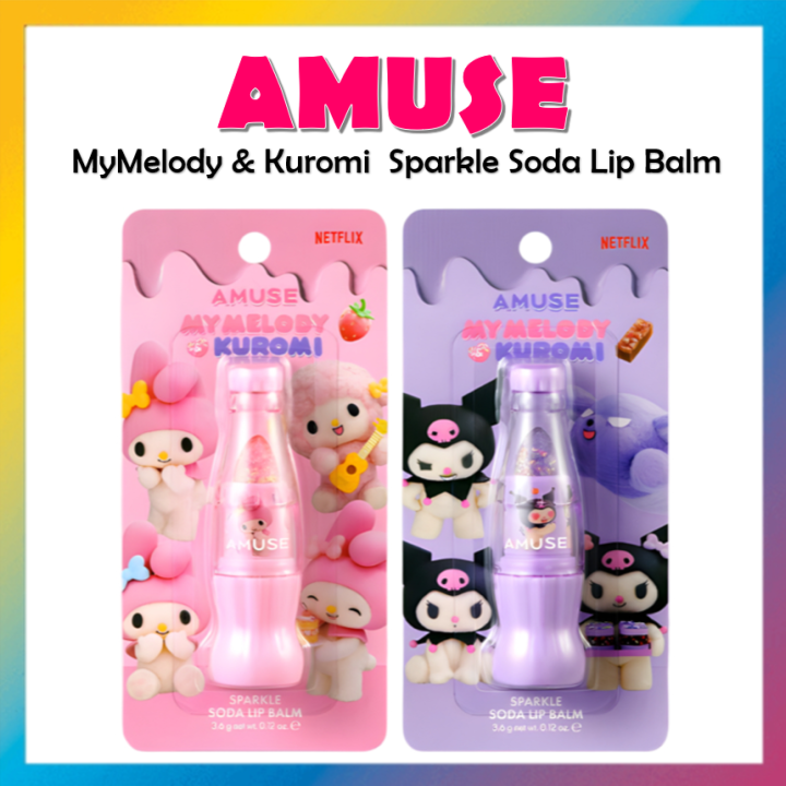 [AMUSE] MyMelody & Kuromi Sparkle Soda Lip Balm 3.6g | Lazada Singapore