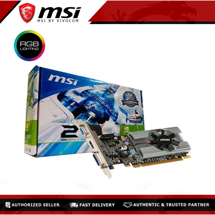 MSi N210-MD1G/D3 Graphics Card with NVIDIA GeForce 210, 1GB GDDR3 1000Mhz Memory, Dual-link DVI ...