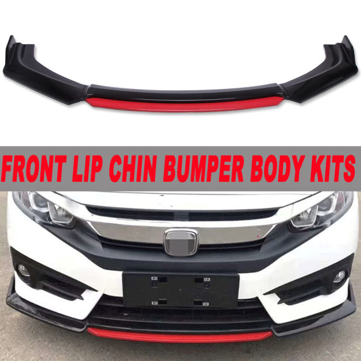 4PCS/Set Universal Car Front Lip Chin Bumper Lip Body Kit Spoiler ...