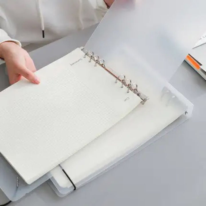 6 Holes B5/A4 Horizontal Loose Leaf Metal Clip Frosted Binder | Lazada PH