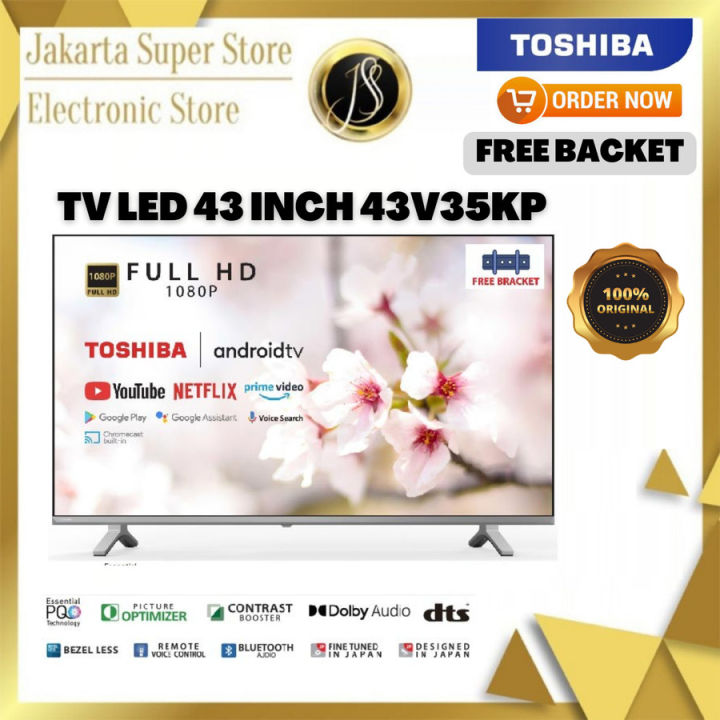 TV TOSHIBA 43 V 35 KP / ANDROID SMART TV 43 INCH FHD 1080 43V35KP | Lazada Indonesia