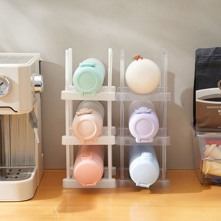 Creative Water Bottle Storage Rack Desktop Transparent Insulation Cup ...
