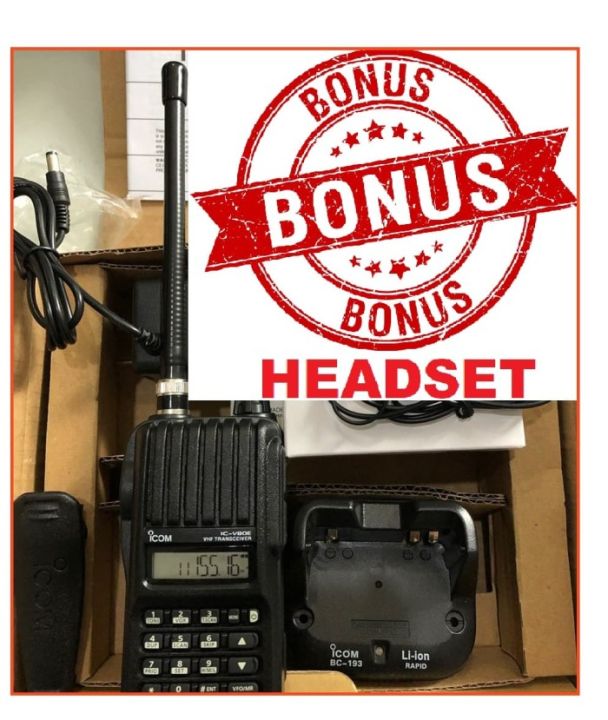 HT ICOM V 80 / ICV80 / IC-V80 LITHIUM VHF HANDY TALKY V80E NEW ...