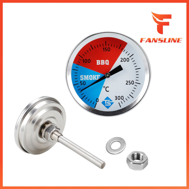 Đồng hồ đo nhiệt độ 0-300 độ C vỏ inox thích hợp cho lò nướng BBQ ...