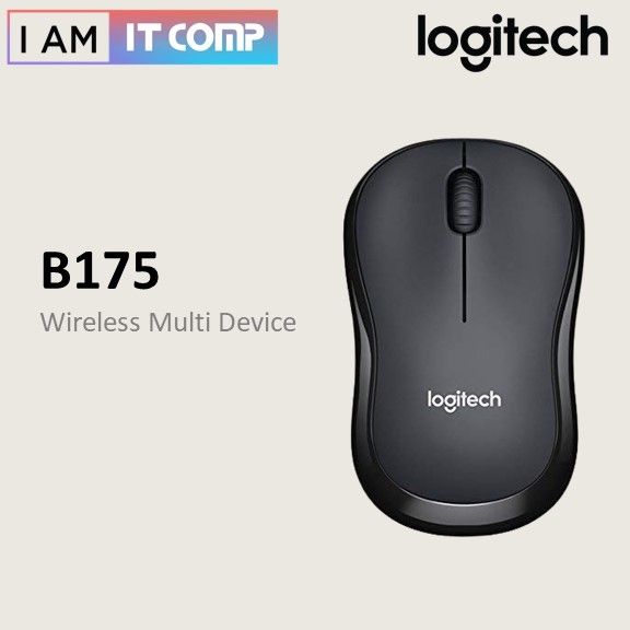 Logitech B175 ADVANCED 2.4GHZ Wireless USB OPTICAL MOUSE - BLACK GREY ...