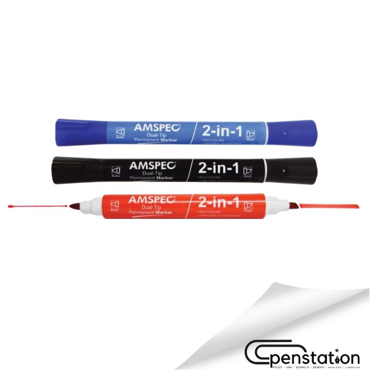 AMSPEC Dual Tip Permanent Marker | Lazada PH
