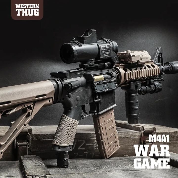 M4A1 can launch electric toy gun wargame boy M4 children's toy gun ...