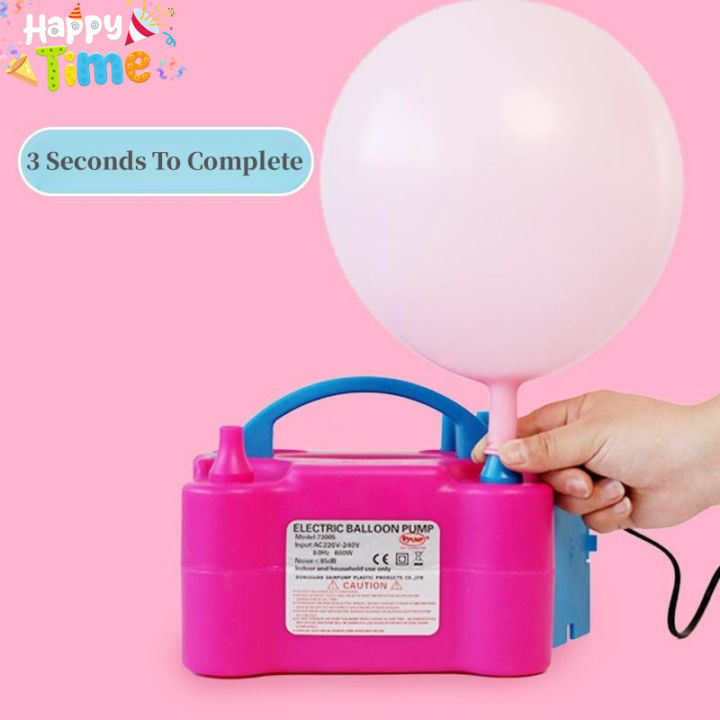 Happy Time Electric Balloon Air Pump Party Needs Inflator Dual-Nozzle ...