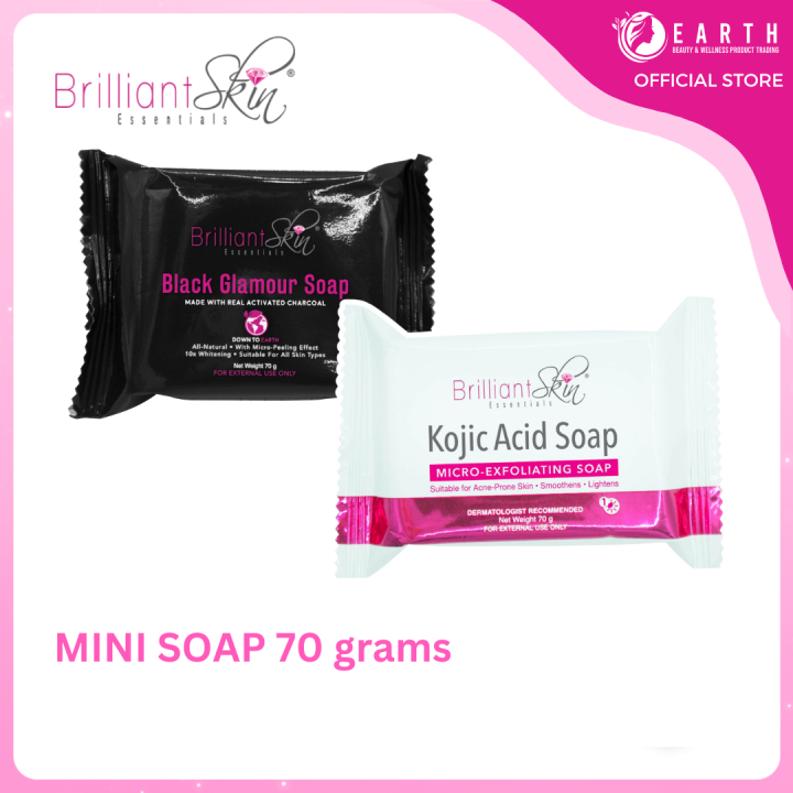 BRILLIANT MINI SOAP 70 GRAMS | KOJIC ACID SOAP | GLUTA-ARBUTIN SOAP ...