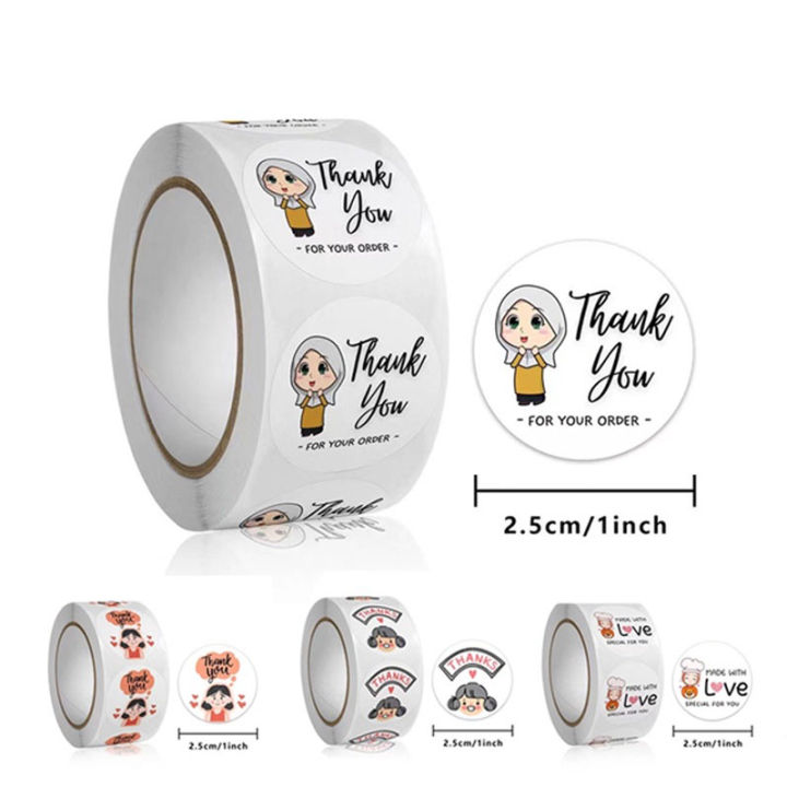 Stiker Label Thank You 500 Pcs / 1 Roll - Variasi Ucapan Unik & Lucu ...