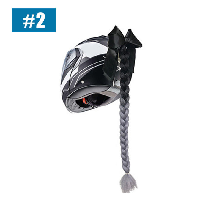 Motorcycles Gradient Ramp Helmet Decorate Braids Retro Motorbike Helmet ...