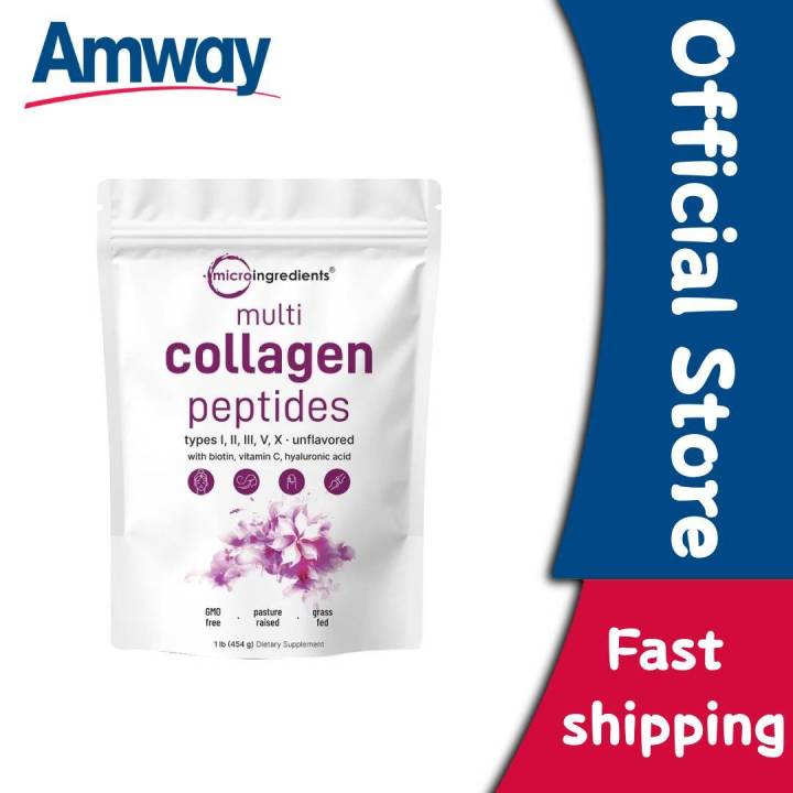 Micro Ingredients Multi Collagen Peptides Powder - Hydrolyzed Protein ...