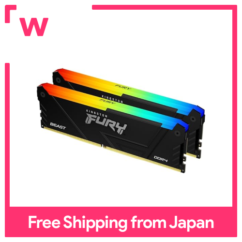 Kingston FURY Beast RGB 32GB 2666MT/s DDR4 CL16 DIMM (Set of 2) Computer Memory KF426C16BB12AK2 ...
