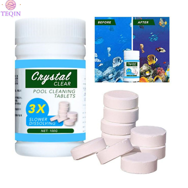 TEQIN Chlorine Tablets For Pool, Quick Dissolving Swimming Pool Care ...