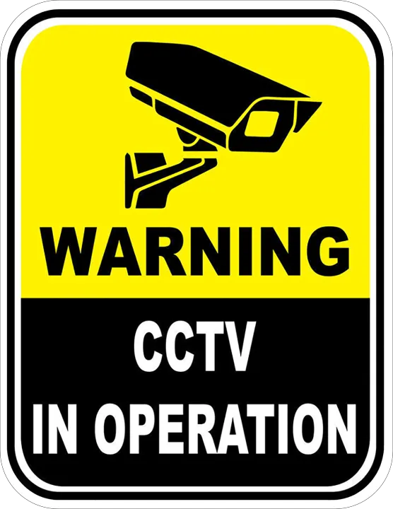 CCTV signage. waterproof vinyl sticker. available in different sizes ...