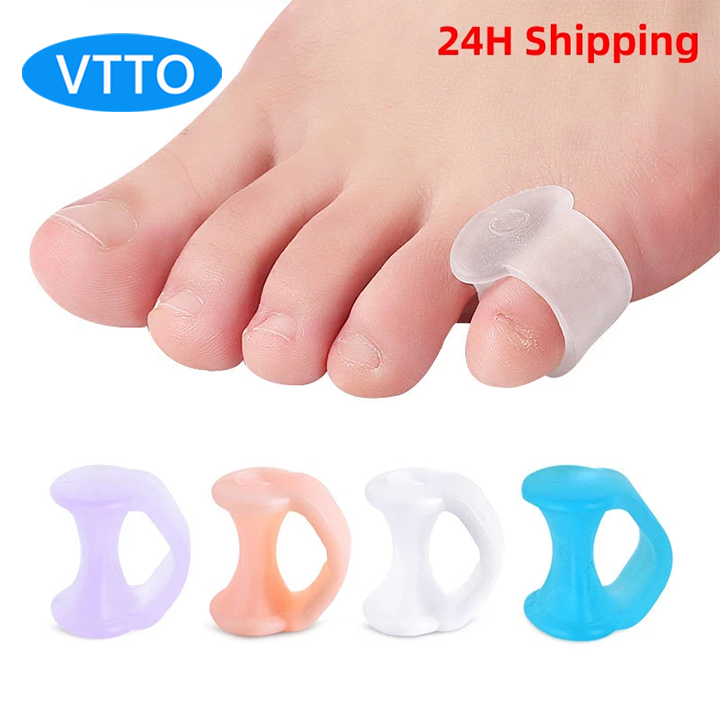 VTTO 1Pair Silicone Gel Little Toe Tube Corns Blisters Corrector Pinkie ...