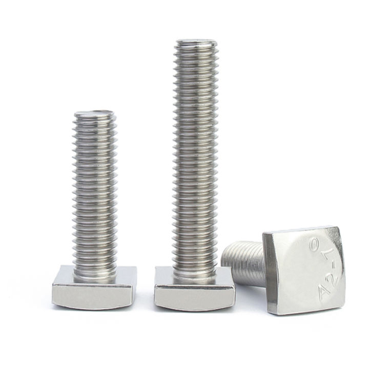 304 Stainless Steel Square Head Bolt Square Screw Rod Fasteners M4 M5 ...