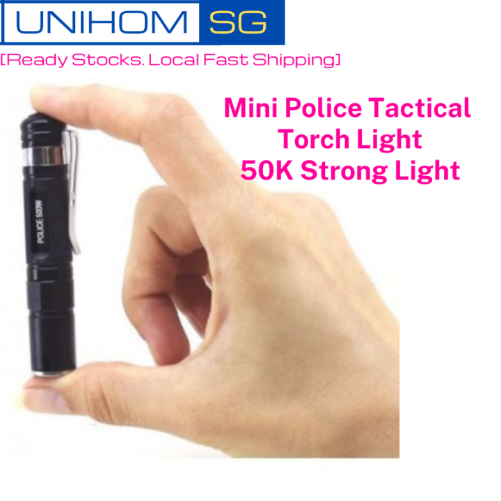 UnihomSG [ReadyStock] Japan Mini LED Police Torch light | 50K Super ...