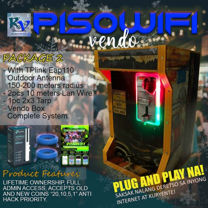 Piso Wifi Vendo Machine Set Easy Setup Durable Anti Hack Priority Plug ...