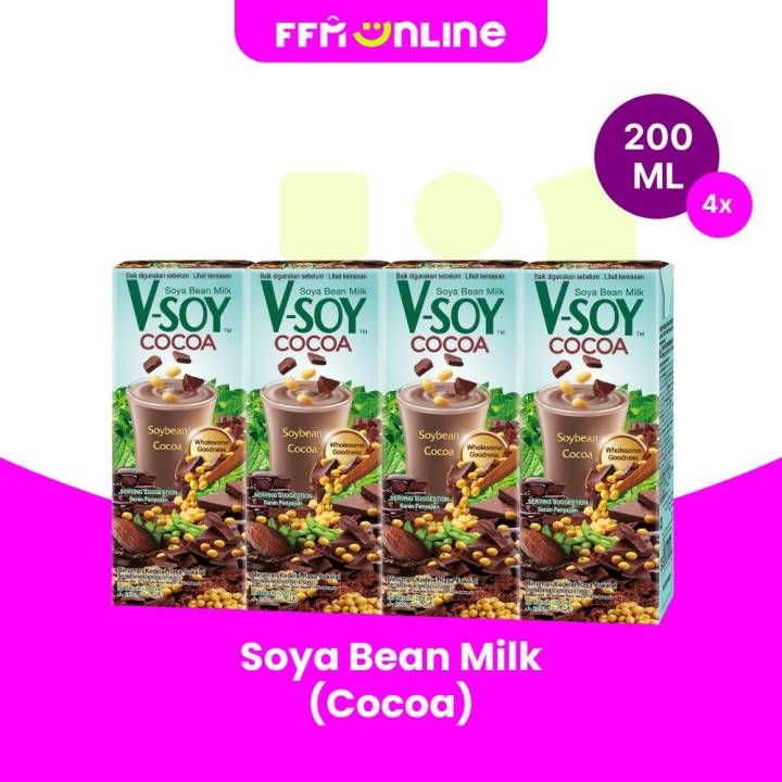 V-SOY Soya Bean Milk - Cocoa (4s x 200ml) | Lazada