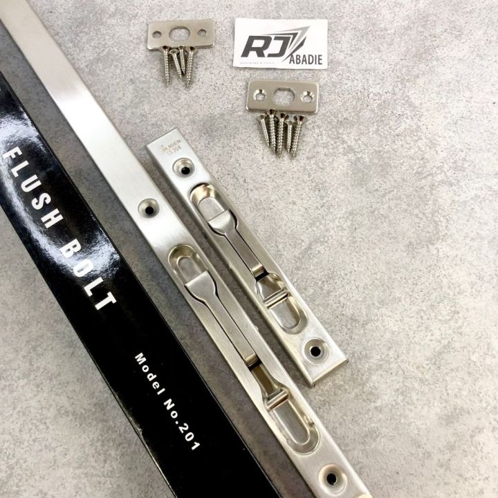 Grendel Slot Tanam Pintu Flush Bolt Stainless Tebal Soligen 201 6 + 18 ...