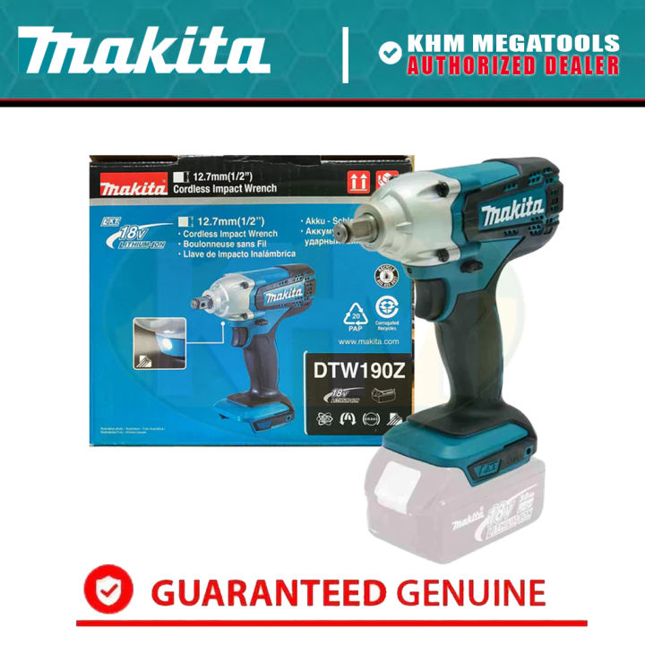 Makita DTW190Z 18V Cordless Impact Wrench (LXT Series) [Bare Tool] •khm ...