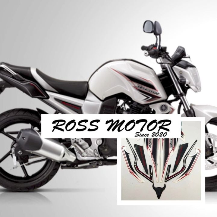 Striping stiker polet list motor yamaha byson 2010 2011 putih list body ...