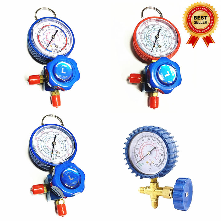 READY STOCK Single Gas Meter Manifoid Gauge Low Pressure Gauge R22 R410A R32 R134A R12 Aircond ...
