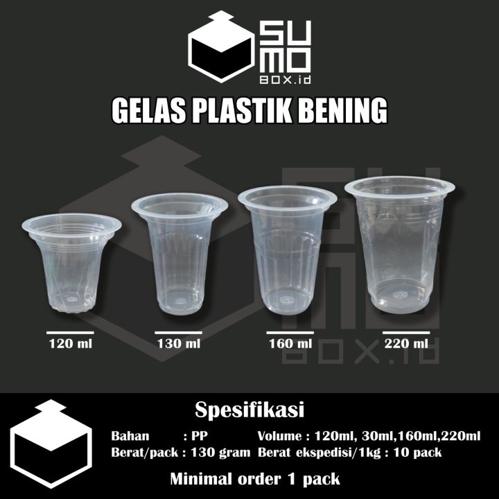 [1 PAK ISI 50 PCS] Gelas plastik royal bening cup Aqua / gelas kopi / gelas ice cream 120ml ...
