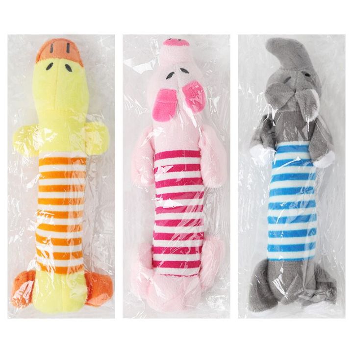 READY STOCK Long Body Squeaker Soft Pet Toy Pillow Dog Chewy Toy Mainan ...