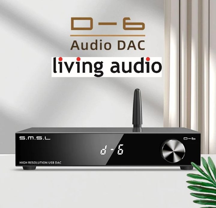 SMSL D6 DAC Dual AK4493s Bluetooth 5.1 PCM 768kHz/32Bit DSD512 Decoder ...