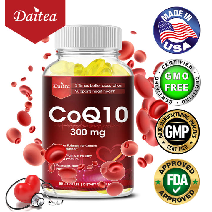 Daitea COQ10 CO Q10 300 MG ANTIOKSIDAN JANTUNG KELELAHAN KEKEBALAN TUBUH | Lazada Indonesia