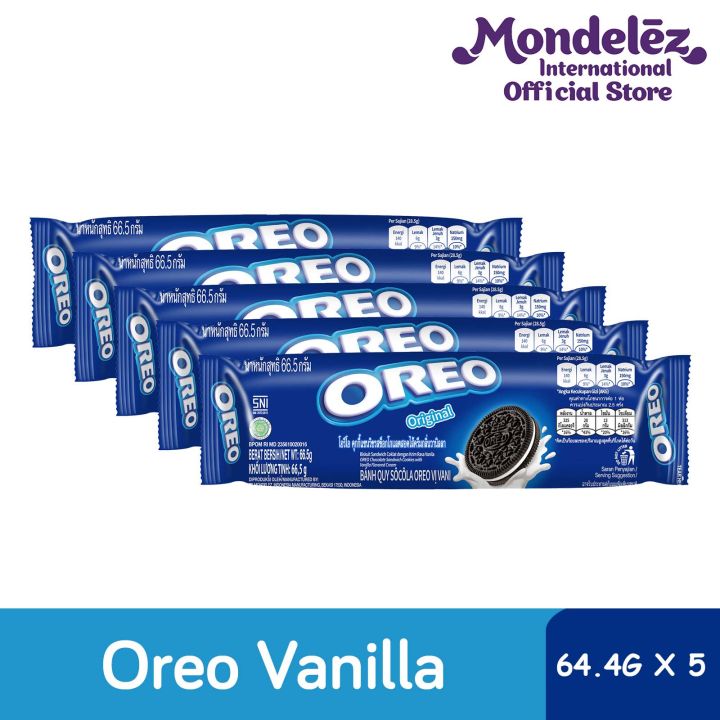[Bundle of 5] Oreo Vanilla Sandwich Cookie Half Slug (64.4g) | Lazada