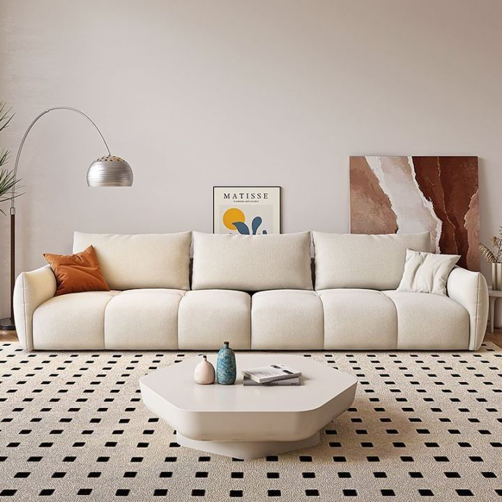 Technology Fabric Sofa Large And Medium Living Room Toffee Sofa Light ...